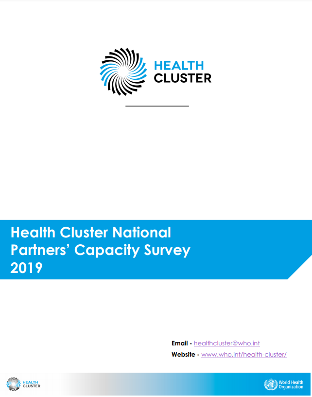 Health Cluster national partners’ capacity survey - 2019