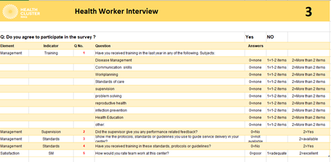 Quality Control Questionnaire